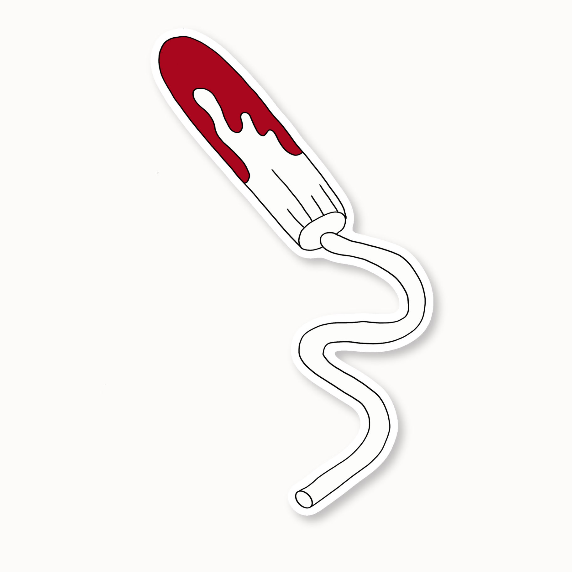 Bloody Tampon Vinyl Sticker – Perfect for OBGYNs & Advocates – Coco Clem